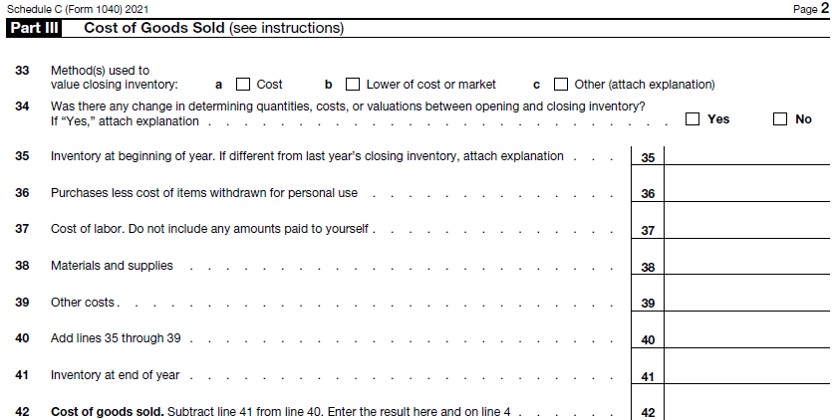 Schedule C, Part III: Cost of Goods Sold Tutorial | Sophia Learning