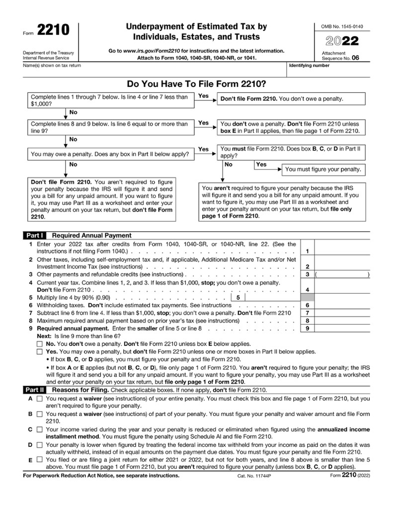 Completing Form 2210 Tutorial | Sophia Learning